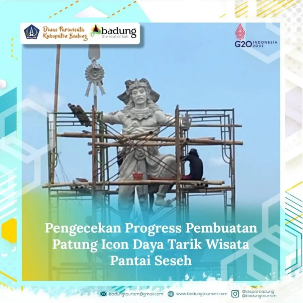 Pengecekan Progress Pembuatan Patung Icon Daya Tarik Wisata Pantai ...